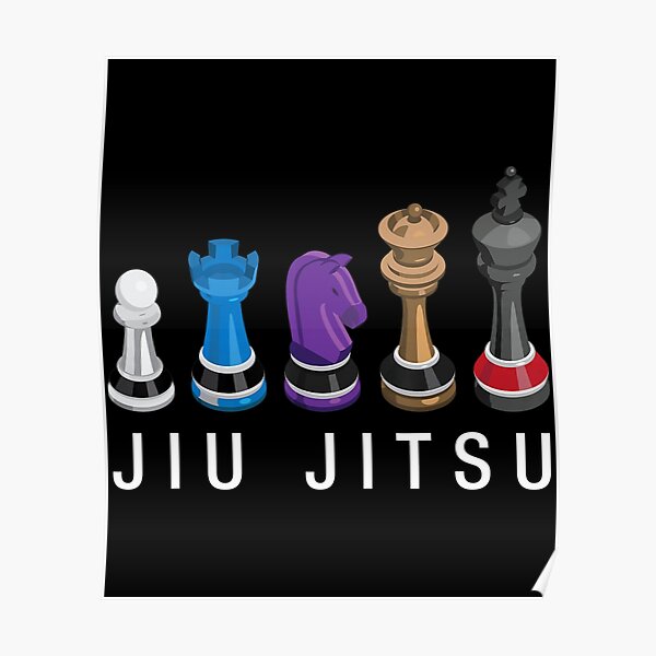 "Bjj Brazilian Jiu Jitsu Chess Belt Fighter Mma" Poster for Sale by ...