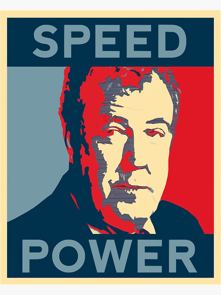 "speed power Jeremy Clarkson - CLARKSON" Sticker for Sale by JohnSamd ...