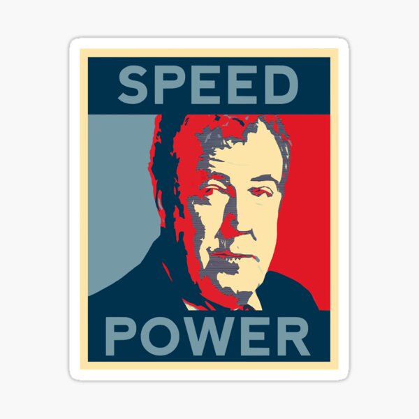 "speed power Jeremy Clarkson - CLARKSON" Sticker for Sale by JohnSamd ...
