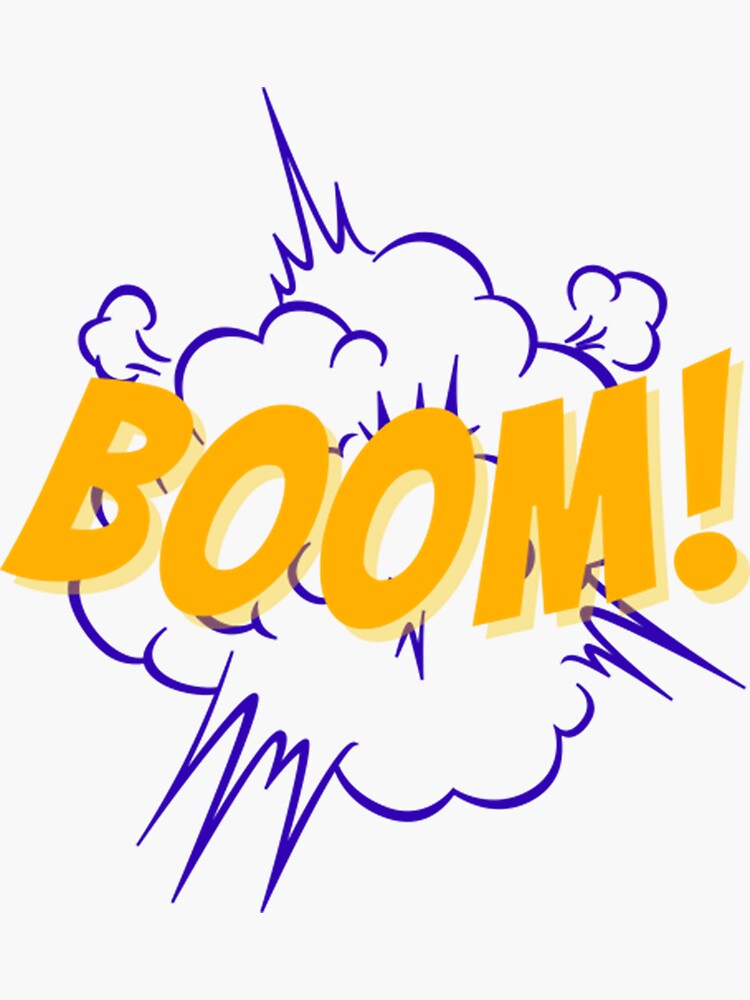 "Boom T-ShirtBoom Explosion" Sticker for Sale by MaximumHugo | Redbubble