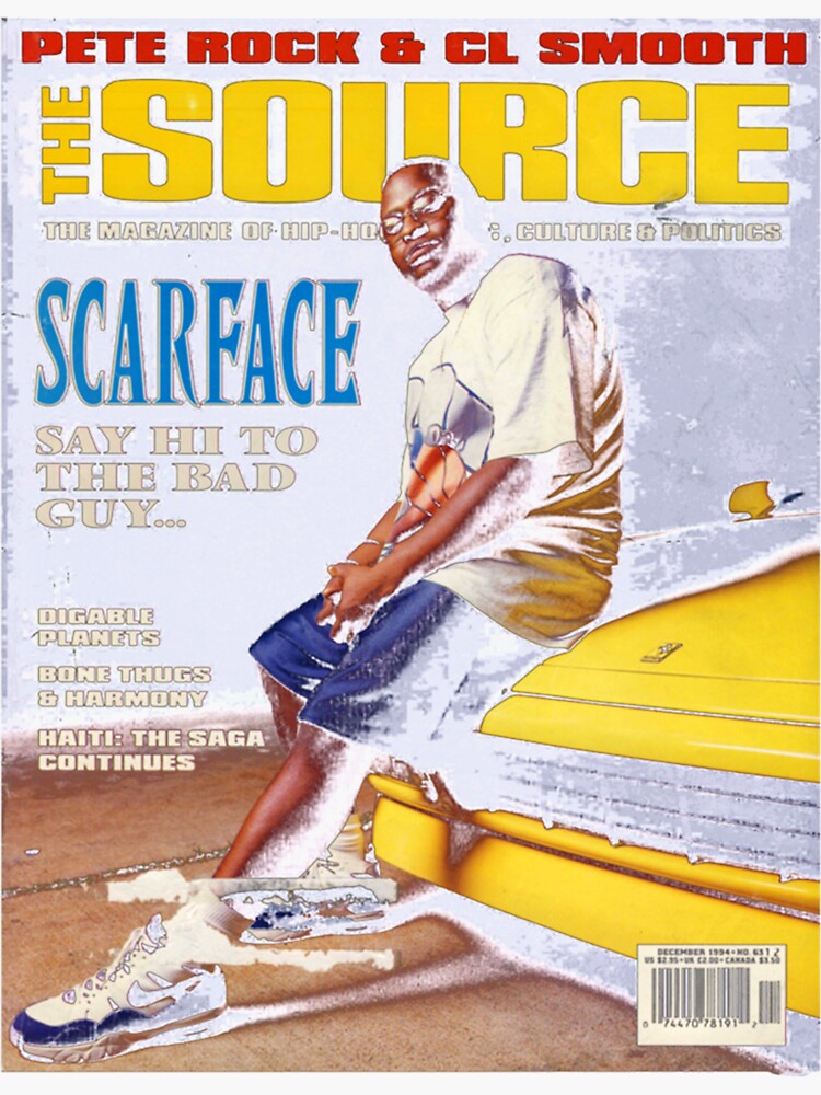 "Source 90s Scarface E" Sticker for Sale by fraizeltdym | Redbubble