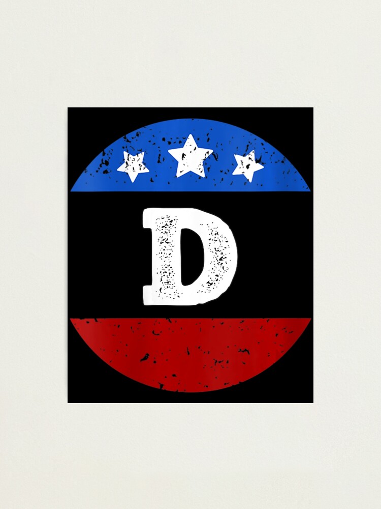 Lámina fotográfica «Letra D inicial de la bandera americana para mujer ...