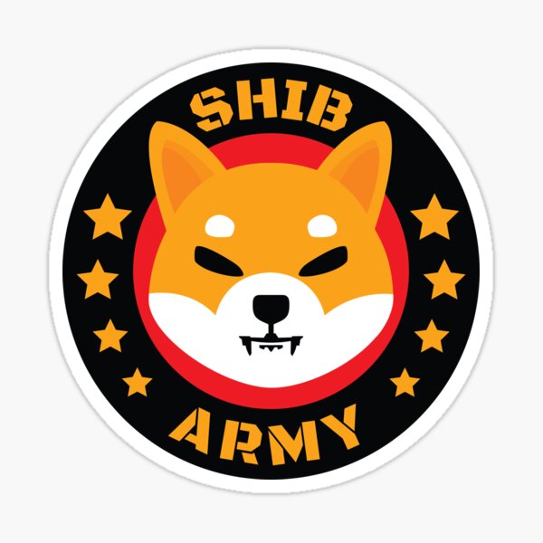 "SHIB Army Coin Cryptocurrency " Sticker for Sale by digimotto | Redbubble