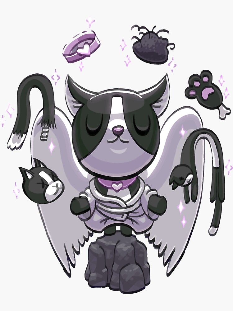 Pegatina «La unión de Isaac Guppy el gato» de PatriciaBaind | Redbubble