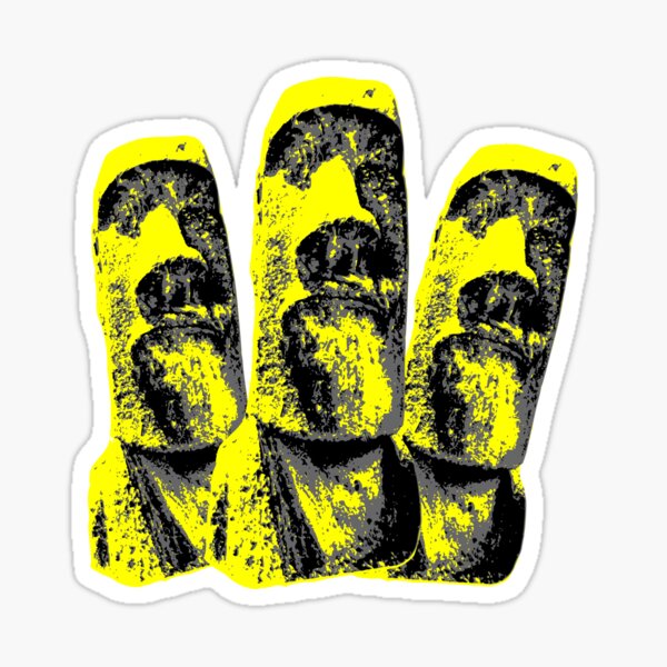 "Moai" Sticker for Sale by cartoonblog | Redbubble