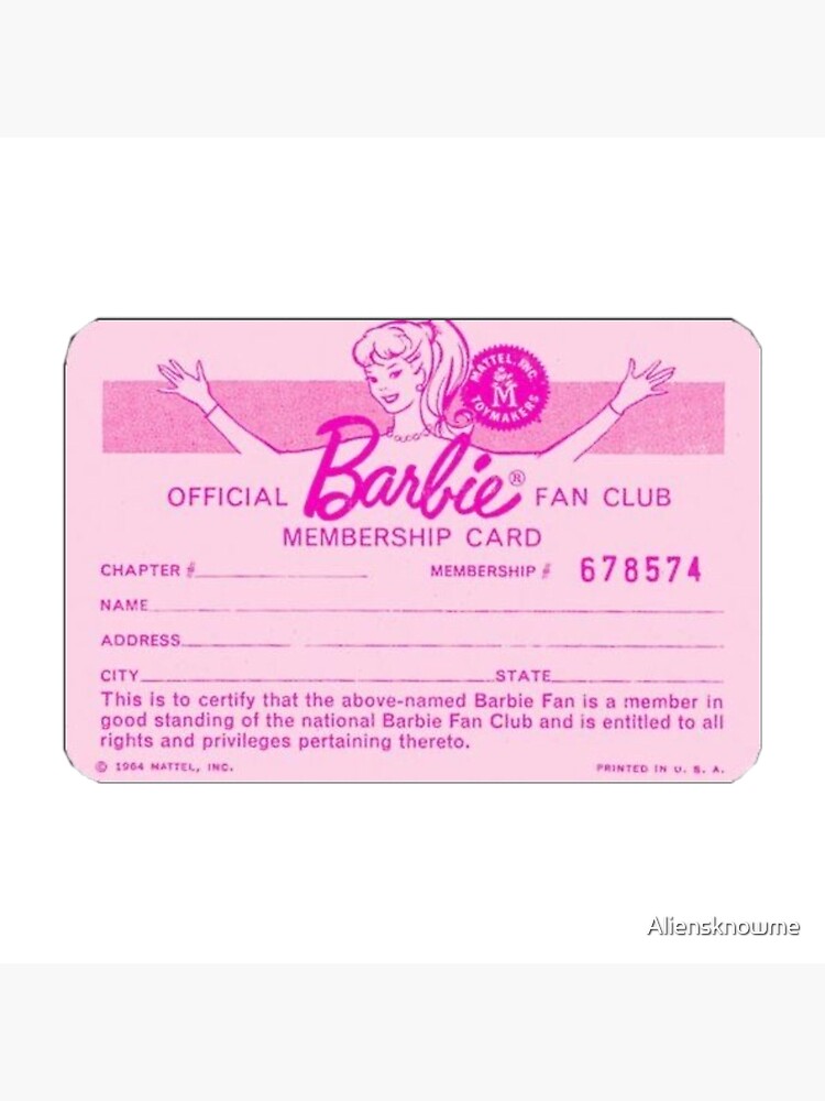 "Barbie Fan Clun" Poster for Sale by Aliensknowme | Redbubble