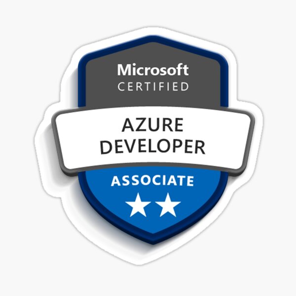 "microsoft azure developer associate certification" Sticker for Sale by ...