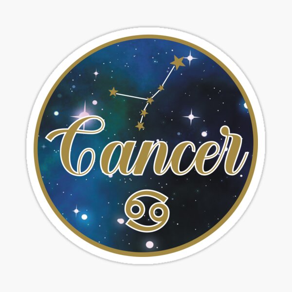 "Cancer Zodiac Sign - cute Cancer lettering" Sticker for Sale by ...