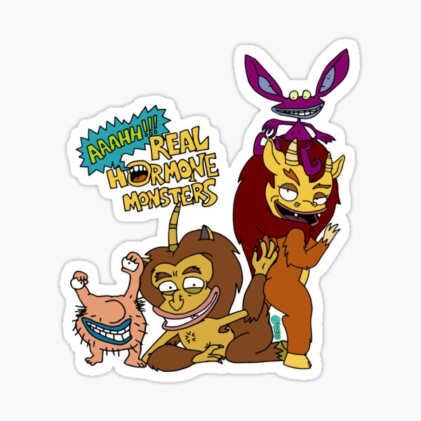 Pegatina «Monster Girl Challenge Aaahh Real Hormone Monsters Gráfico ...