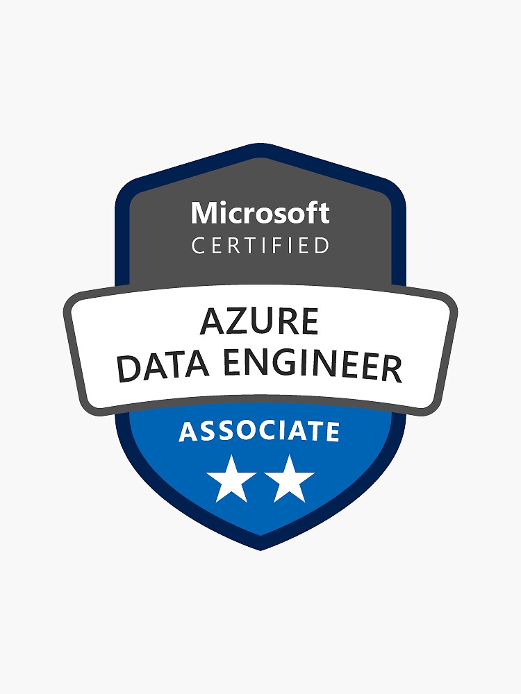 "microsoft azure data engineer certification badge" Sticker for Sale by ...