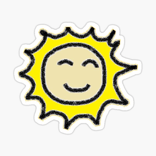 "Funny little yellow sun" Sticker for Sale by GOSproject | Redbubble