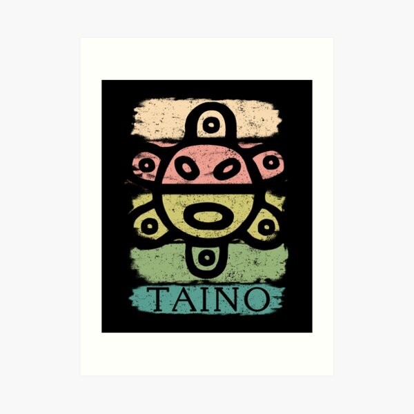 "Vintage Paint Distressed Taino Sun Symbol Gift Taino Sweat" Art Print ...