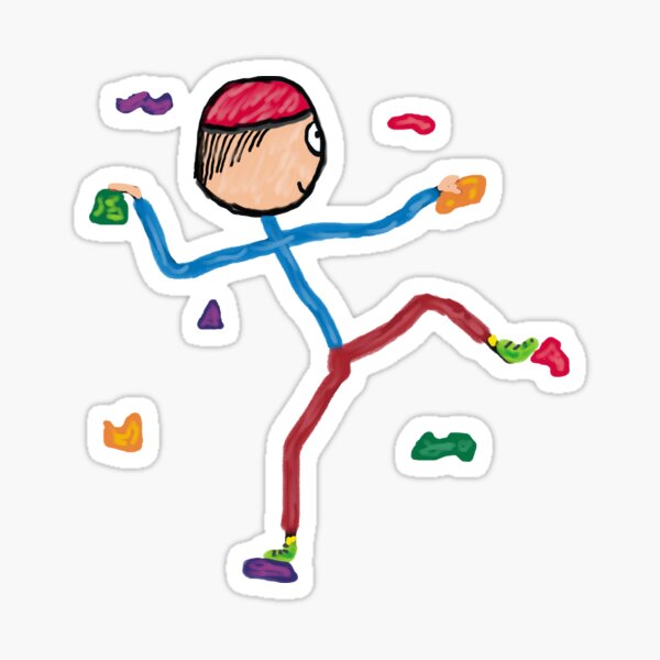 "Indoor Climbing" Sticker for Sale by Mark-Ewbie | Redbubble