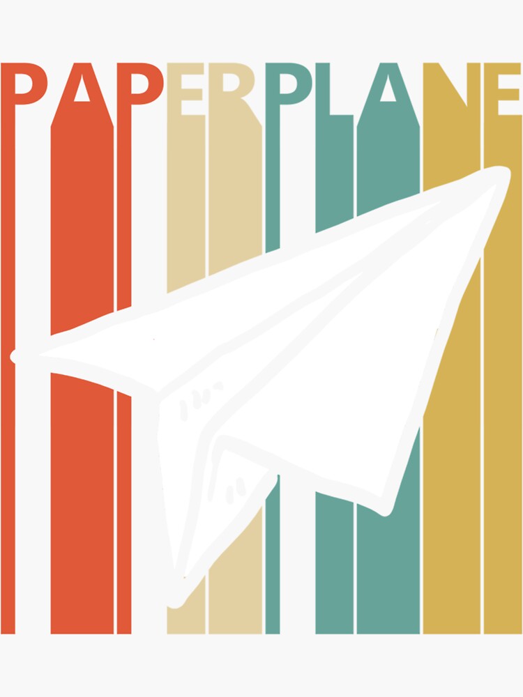 "Vintage Paper Airplane - Paper Plane Gift Sweat" Sticker for Sale by ...
