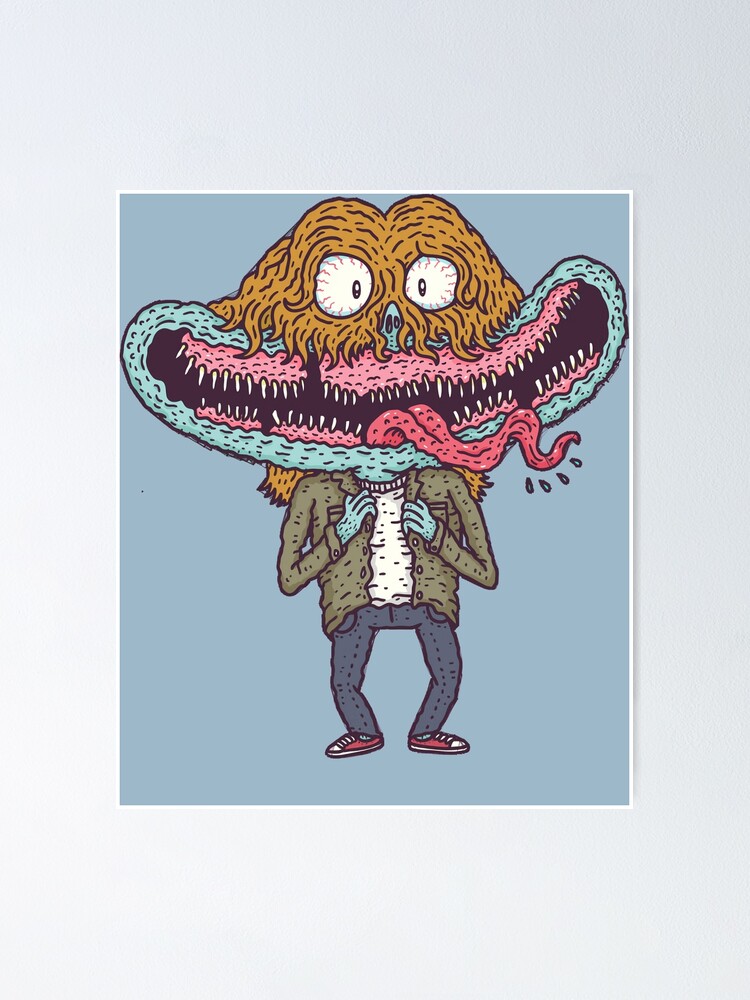 "Monster Girl Challenge Larry Big Mouth Vintage" Poster for Sale by ...