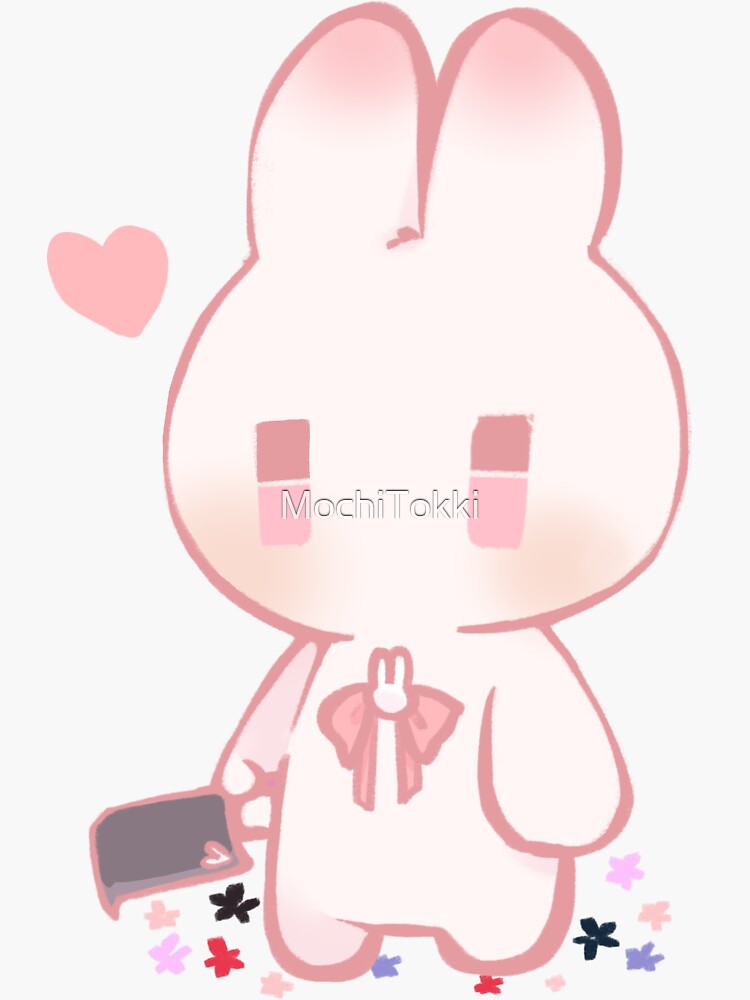 "Chibi bunny- Mochi" Sticker for Sale by MochiTokki | Redbubble