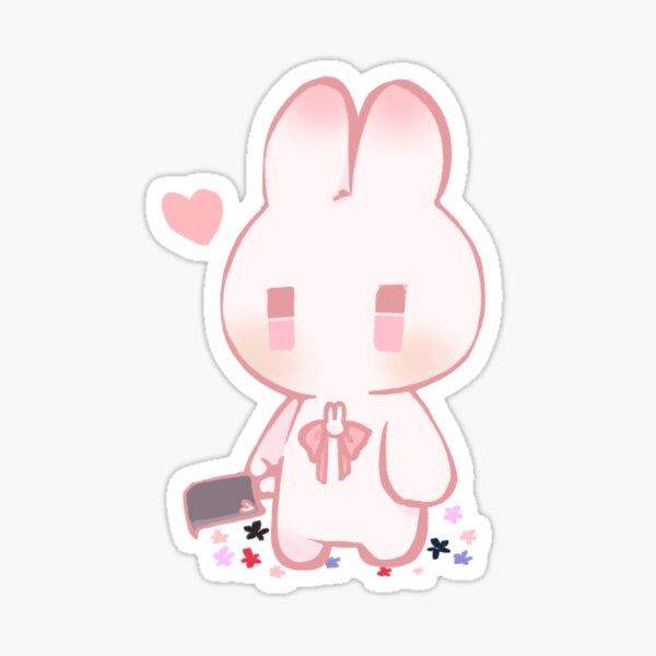 "Chibi bunny- Mochi" Sticker for Sale by MochiTokki | Redbubble