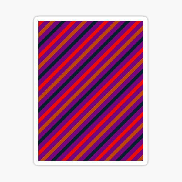 "Geometric Diagonal Lines Pattern on Purple Background" Sticker for ...