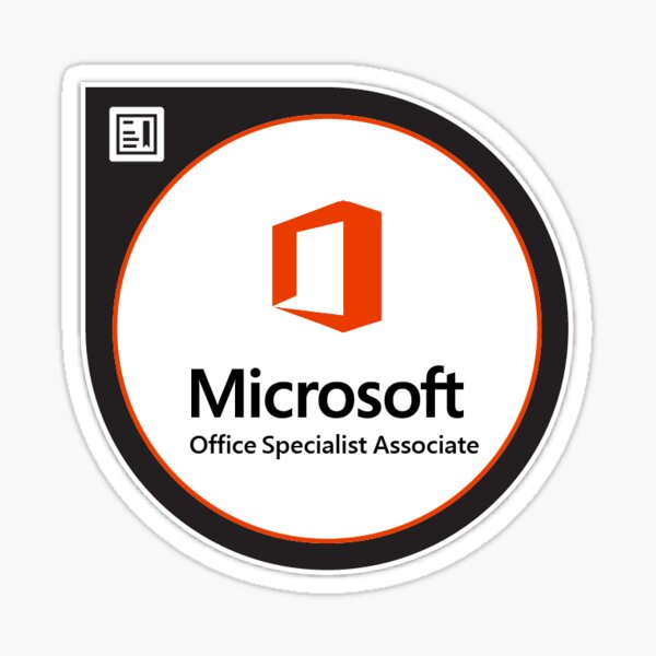 "Microsoft Office Specialist Associate" Sticker for Sale by ...