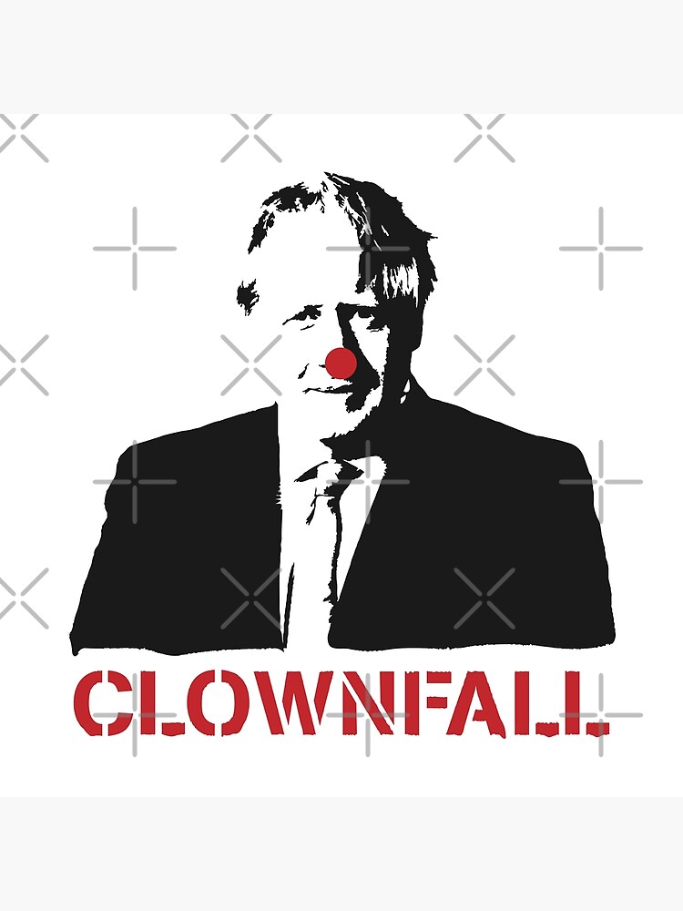 Póster «La caída del payaso de Boris Johnson Stencil Street Art Style ...