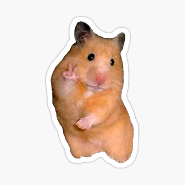 "Peace sign hamster" Sticker for Sale by Linh793 | Redbubble