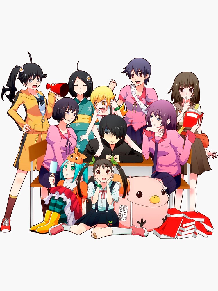 "Monogatari Series" Sticker by oxLeinadxo | Redbubble