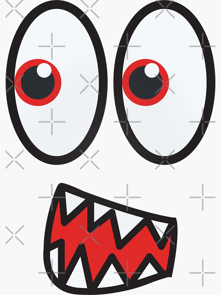 "Monster Girl Challenge Mocking Face Funny Graphic Gifts" Sticker for ...