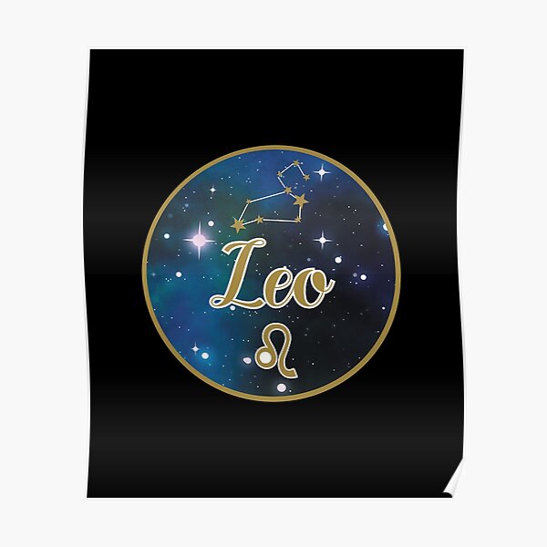 Póster «Signo del zodiaco Leo - letras lindas de Leo» de MAPELPOD ...