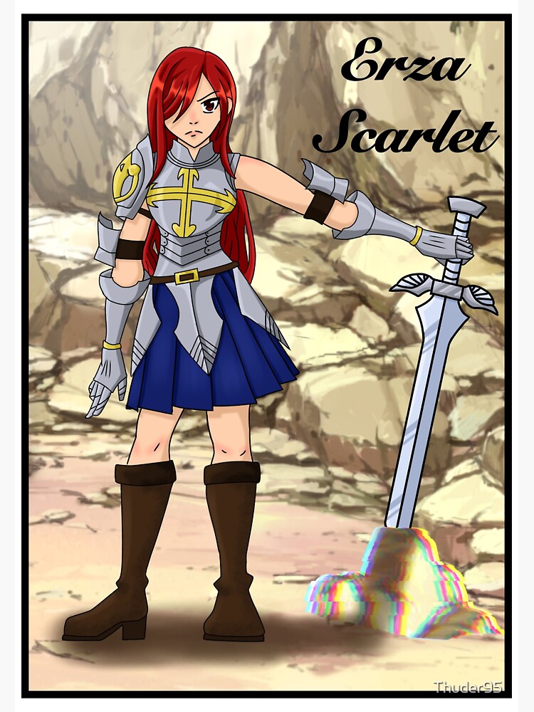 "Erza, ready to fight" Sticker for Sale by Thuder95 | Redbubble
