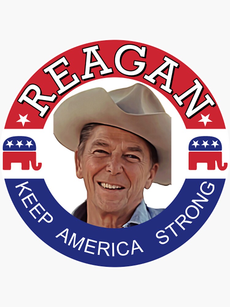 "ronald reagan" Sticker for Sale by GoeserMadali | Redbubble