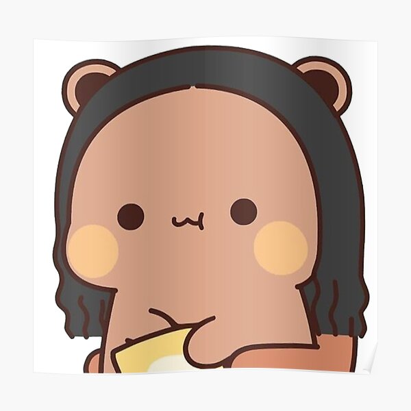 "Long Hair Funny Dudu Is Eating Snack" Poster for Sale by gingersweet ...