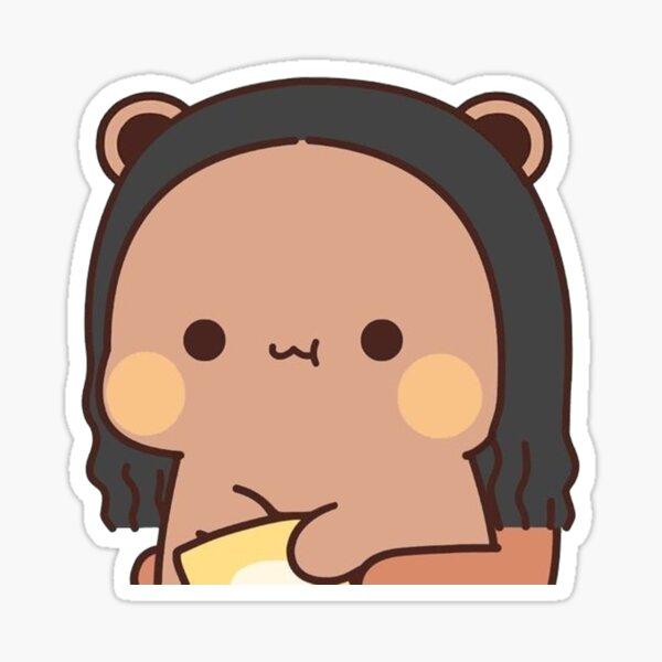 "Long Hair Funny Dudu Is Eating Snack" Sticker for Sale by gingersweet ...