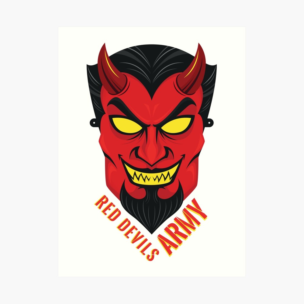 Manchester United Red Devils Army Art Print By Lielkrispin Redbubble