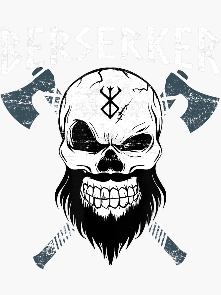 "Berserker Viking With Vikings Axes North Heritage" Sticker for Sale by ...