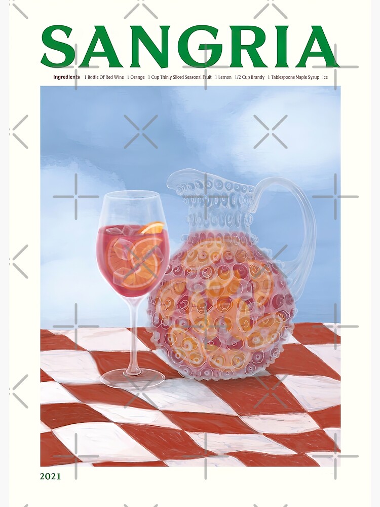 "The Cocktail Sangria Drink 2021" Poster for Sale by isaiasbays | Redbubble
