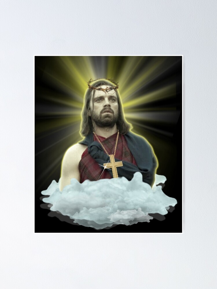 "Sebastian Stan als Jesus – Bucky Barnes" Poster von PAFDesign | Redbubble