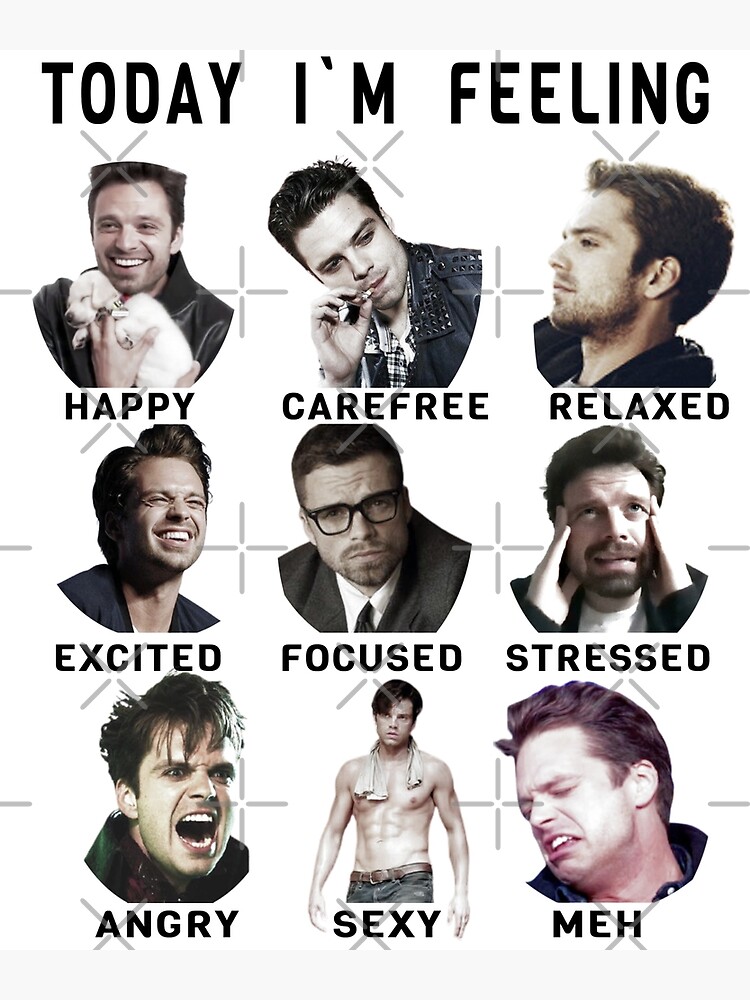"Sebastian Stan - Funny Feelings - Bucky Barnes - Signature" Poster for ...