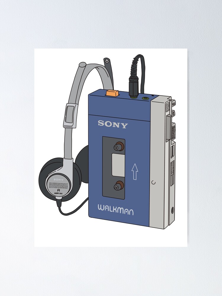 "Vintage 80's Walkman Max" Poster for Sale by MadDDesign | Redbubble