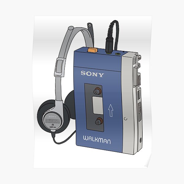 "Vintage 80's Walkman Max" Poster for Sale by MadDDesign | Redbubble