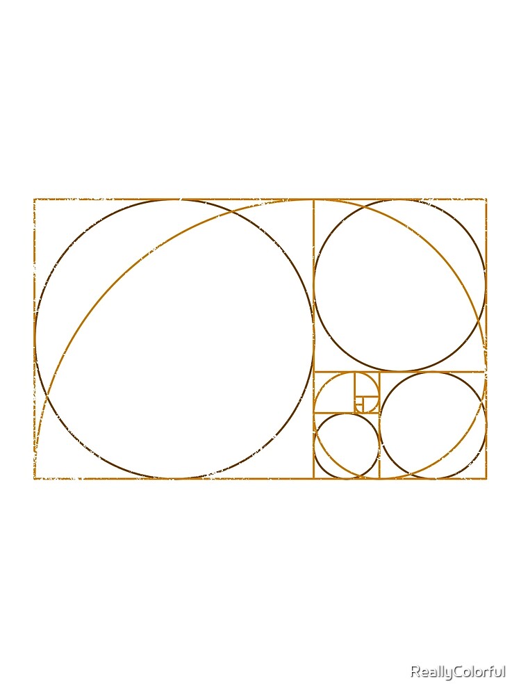 "Golden Fibonacci Square" Poster for Sale by ReallyColorful | Redbubble