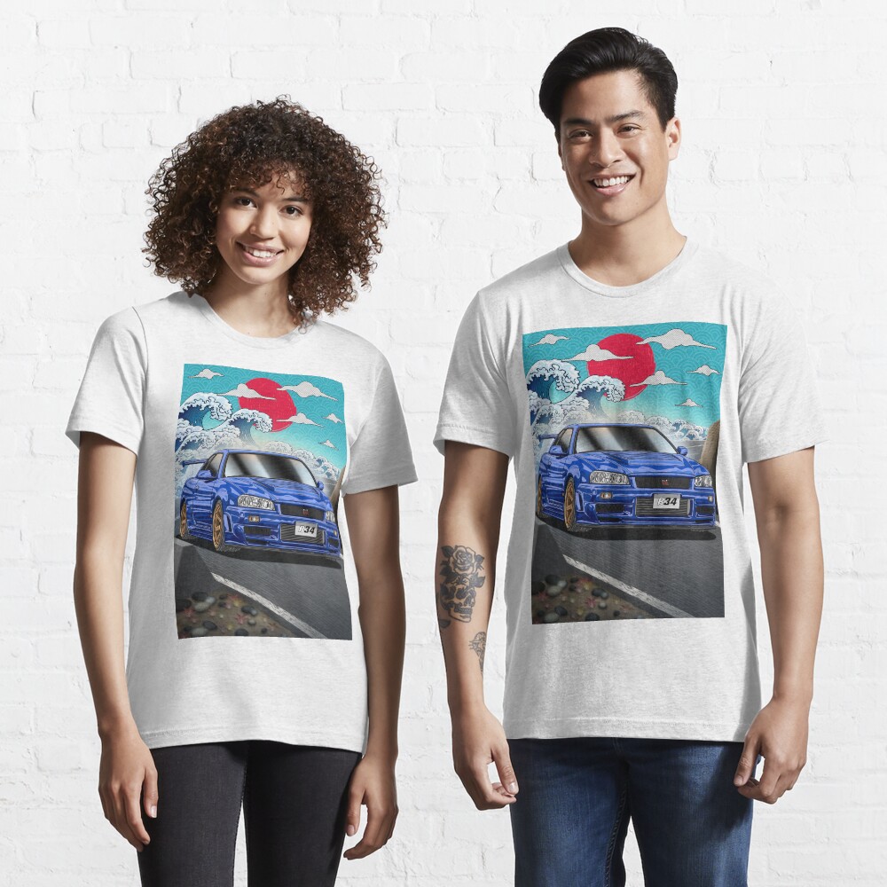 "Nissan Skyline GT-R R34 " T-shirt for Sale by Joshirosung | Redbubble ...