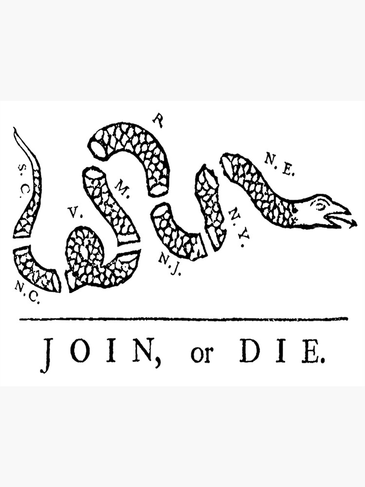 "Vintage poster - Join, or Die Pullover" Sticker for Sale by ZinZing ...