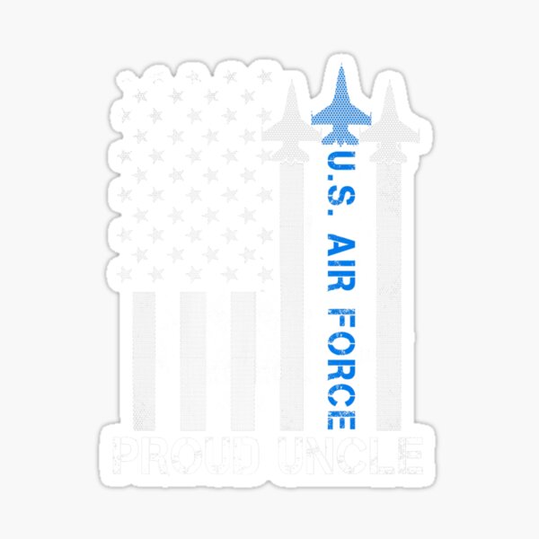 "Vintage Proud Uncle US Air Force Flag TShirt - USAF Premium " Sticker ...