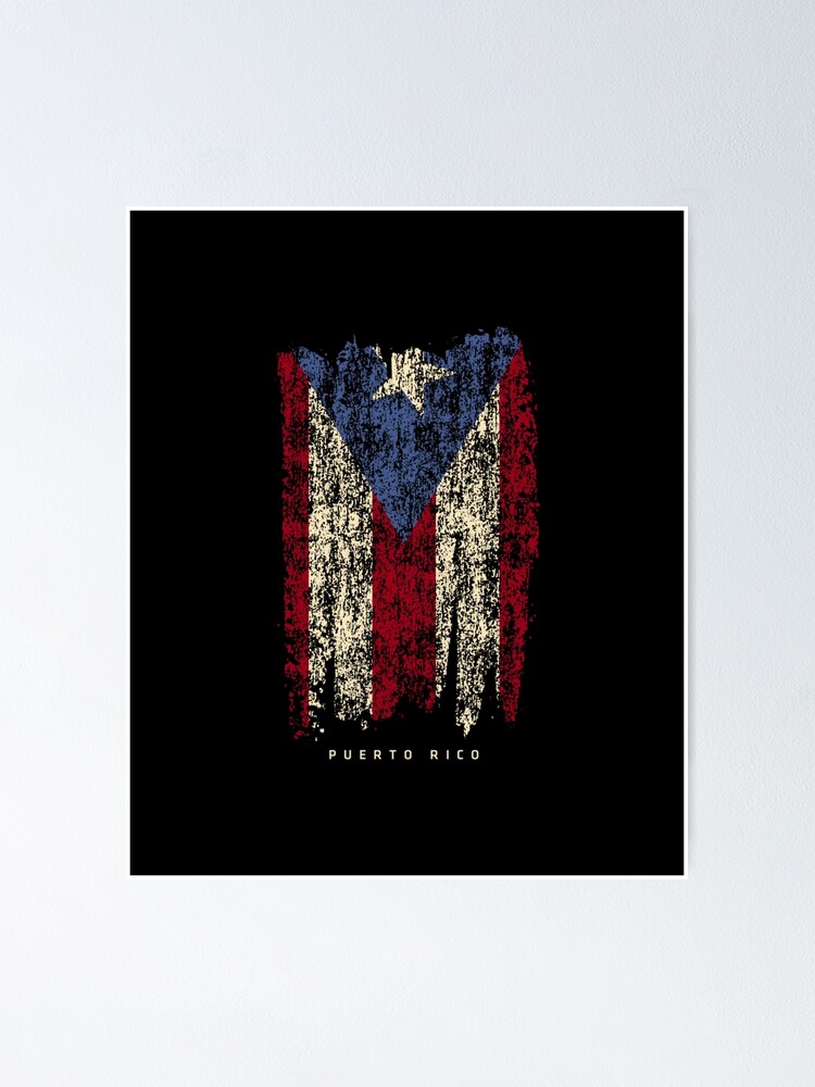 "Vintage Puerto Rico Flag Retro Puerto Rican Flag Pullover" Poster for ...