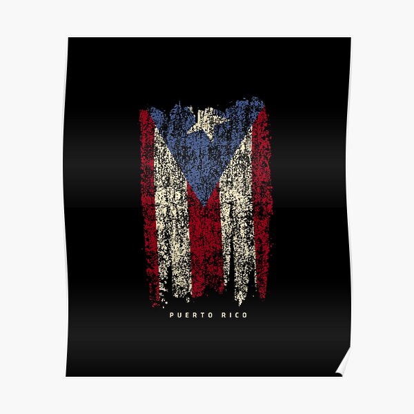 "Vintage Puerto Rico Flag Retro Puerto Rican Flag Pullover" Poster for ...