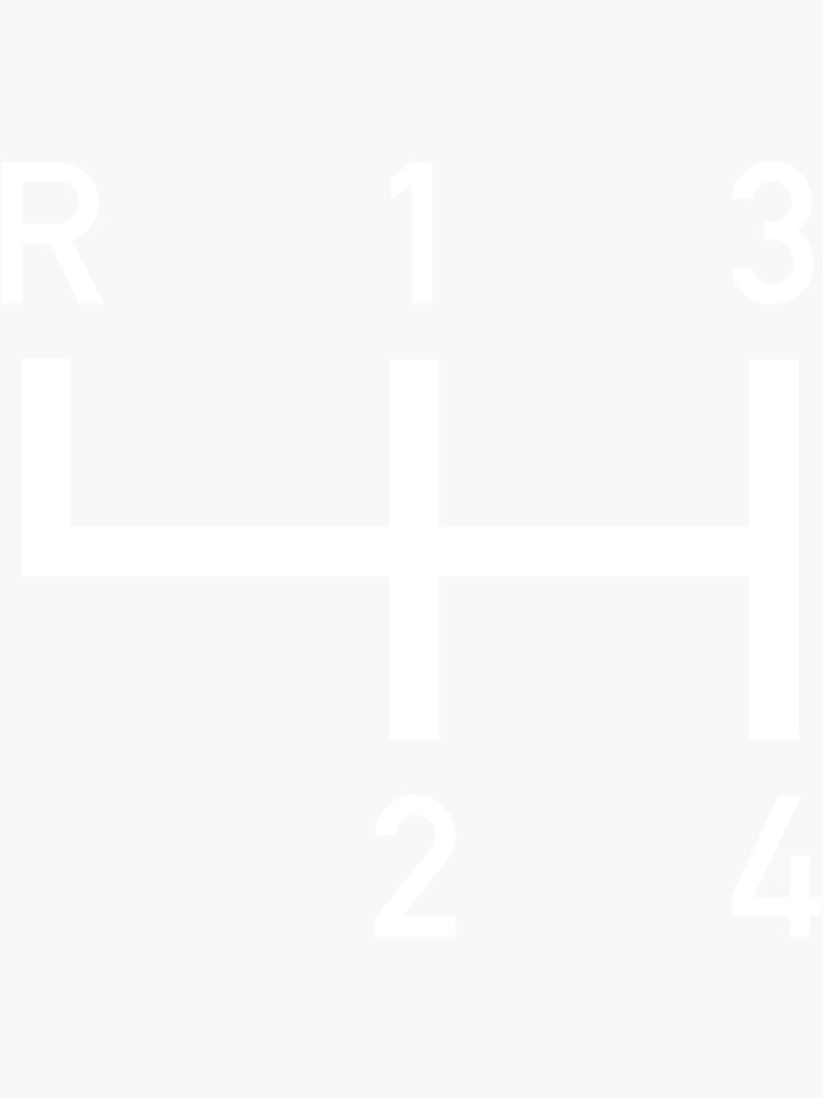 "Vintage Racer Shift Pattern - 4 Speed Manual Pullover" Sticker for ...