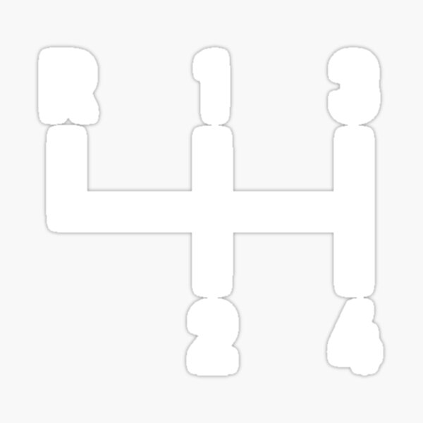 "Vintage Racer Shift Pattern - 4 Speed Manual Pullover" Sticker for ...