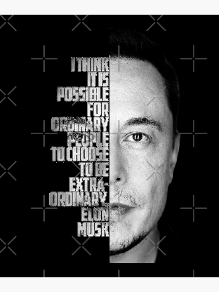 "Elon Musk - Motivational Quote" Poster for Sale by PAFDesign | Redbubble