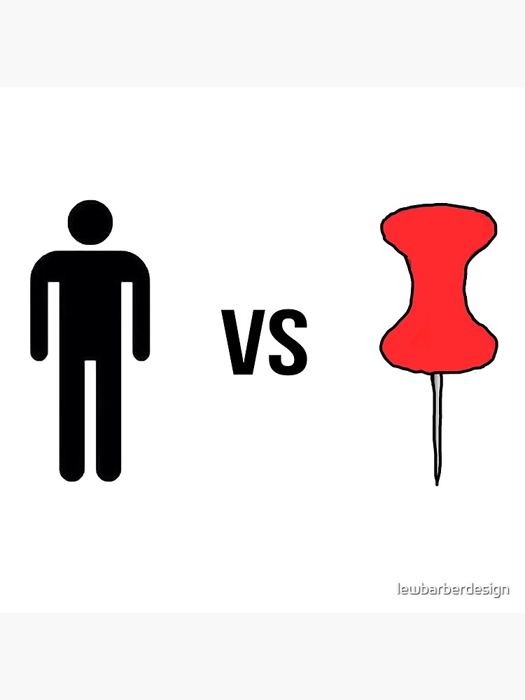 "Man Vs Pin - Threadbanger" Photographic Print by lewbarberdesign ...