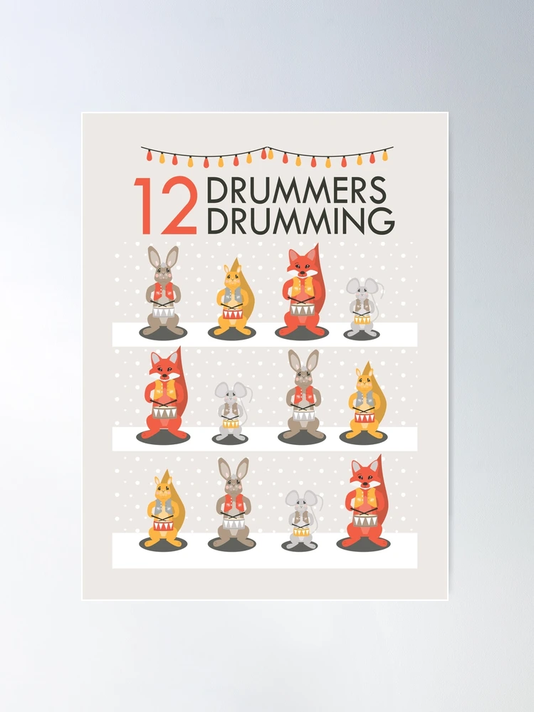 12 Drummers Drumming Display